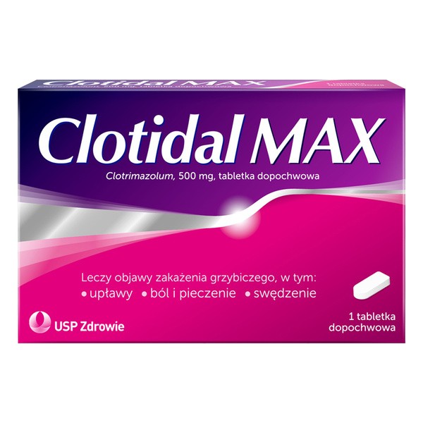 Clotidal Max 500 mg 1 tabletka dopochwowa – Apteka Farmacja