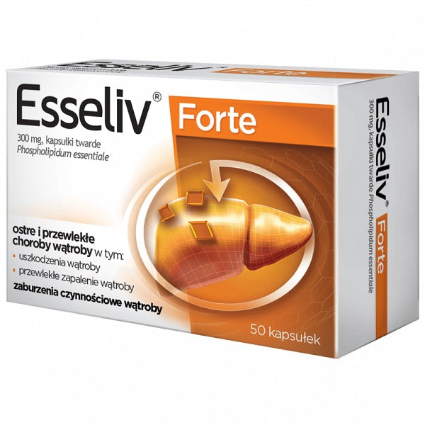 ESSELIV FORTE - 50 KAPSUŁEK, Osłona i regeneracja wątroby oraz odporno ...
