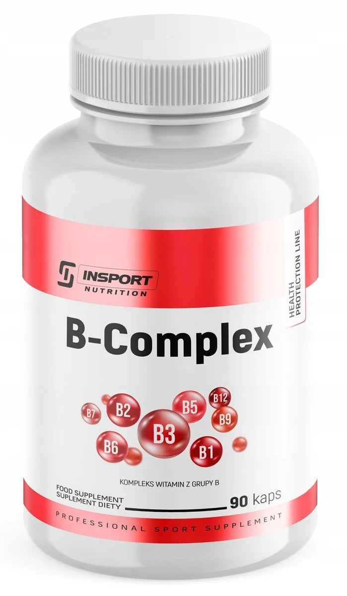 Witamina B-Complex 90 kapsułek, Witaminy B1, B2, B3, B5, B6, B7 ...